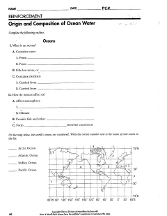 Origin and Composition of Ocean Water